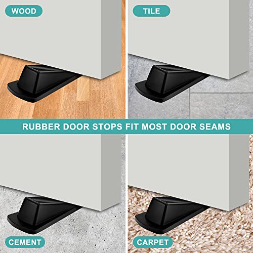 Vanleonet Door Stoppers,Door Stoppers for Bottom, Prevent The Lock-Outs,Floor Sturdy Stackable Door Stop for Carpet Heavy Duty Door