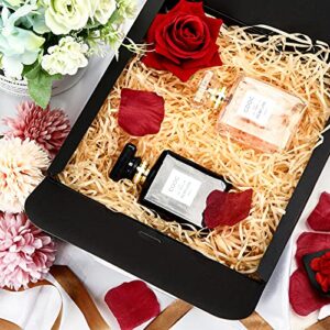 12 Pcs Gift Boxes with Lids 8 x 8 x 4 Inch Bridesmaid Proposal Box Black Gift Boxes for Presents for Wedding Gift Birthday Christmas Packaging Chocolate Cupcake Crafting (Black)