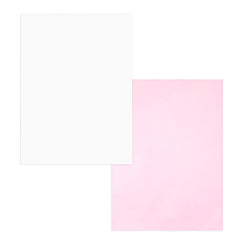 Pink and White Tissue Paper for Gift Wrapping Bags, Metallic Bulk Set (60 Sheets)