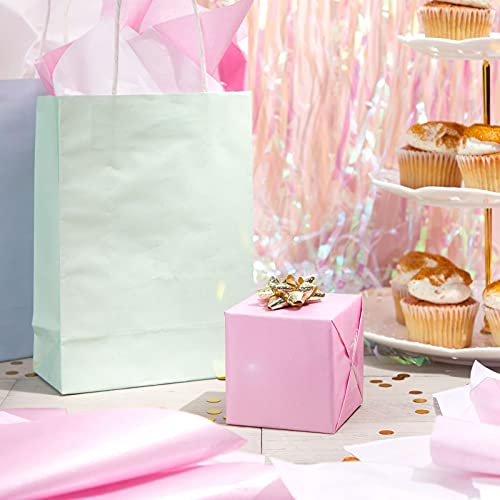 Pink and White Tissue Paper for Gift Wrapping Bags, Metallic Bulk Set (60 Sheets)