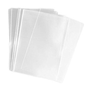 uniquepacking 100 pcs 3 1/2 x 5 1/2 (o) clear flat cello/cellophane 3.5×5.5 bags