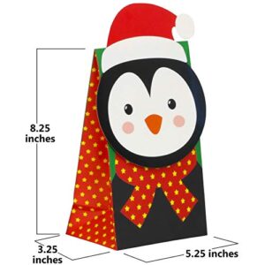 Iconikal Christmas Die-Cut Flip Over Treat & Gift Bags, 20-Count