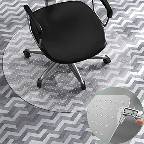 WASJOYE Carpet Chair Mat, Transparent PVC Floor Protector Cover Rug Clear Mat with Non-Slip Studded Lip, Heavy Duty for Home Computer Desk Rolling Chair, Easy Expanded