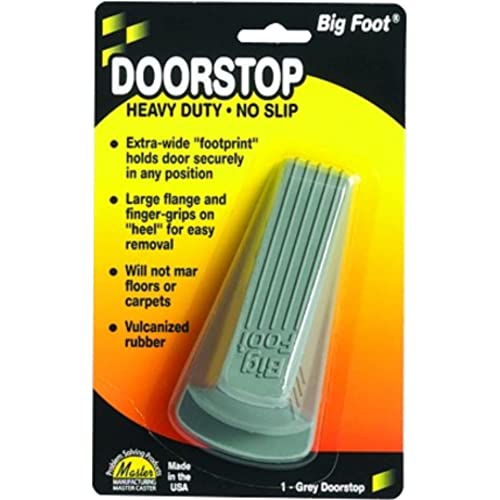 Master Caster Big Foot Doorstop, 4.75 x 2 x 1.25 Inches, Gray, 1/Pack (00941)