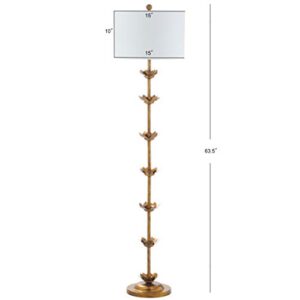 Safavieh FLL4003A Lighting Collection Landen Leaf 63.5" Antique Gold Floor Lamp