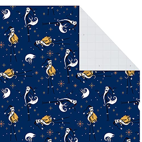 Hallmark Nightmare Before Christmas Flat Wrapping Paper Sheets with Cutlines on Reverse (12 Folded Sheets) for Christmas, Birthdays, Halloween