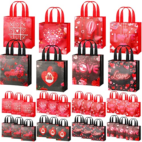 32 Pcs Wedding Party Gift Bags Bridal Party Gift Bags Reusable Wrapping Bag with Handles Bridesmaid Bag Bulk for Wedding, Groomsmen, Bridesmaid, Reads Team Bride, Valentines Party Supplies