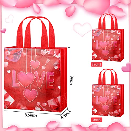 32 Pcs Wedding Party Gift Bags Bridal Party Gift Bags Reusable Wrapping Bag with Handles Bridesmaid Bag Bulk for Wedding, Groomsmen, Bridesmaid, Reads Team Bride, Valentines Party Supplies