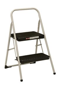 cosco 2-step household folding step stool, gray