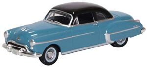 oxford diecast 87or50002 oldsmobile rocket 88 coupe 1950 crest blue/black 1/87 scale diecast model