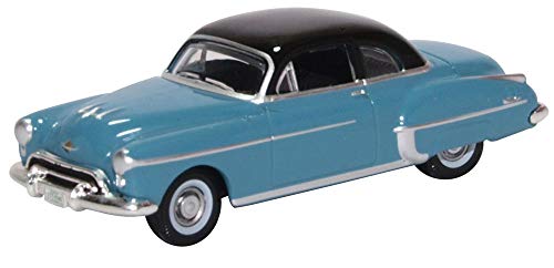 Oxford Diecast 87OR50002 Oldsmobile Rocket 88 Coupe 1950 Crest Blue/Black 1/87 Scale Diecast Model