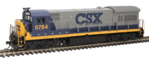 atlas ho scale ge u36b (dcc/loksound) csx transportation (blue/gray/yellow) 5764