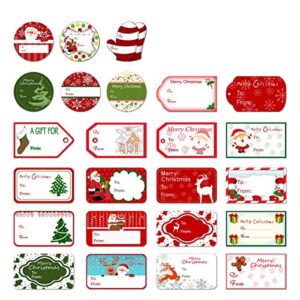 amosfun christmas self adhesive gift tag stickers santa snowmen xmas tree deer christmas festival birthday wedding holiday decorative presents labels decals christmas gift for friends 144 pack