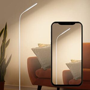 LED Floor Lamp, sympa Floor Lamp Features 4 Color Temperatures & 4 Brightness Levels, Standing Lamp with Adjustable Gooseneck, Touch Control, Stable Base Lamp for Living Room, Bedroom, Office