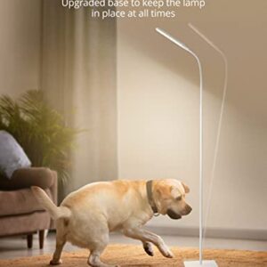 LED Floor Lamp, sympa Floor Lamp Features 4 Color Temperatures & 4 Brightness Levels, Standing Lamp with Adjustable Gooseneck, Touch Control, Stable Base Lamp for Living Room, Bedroom, Office