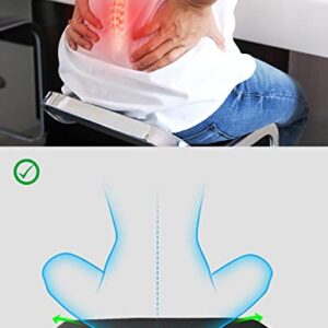 OSWCHIC Gel Seat Cushion Pressure Relief Double Layer Honeycomb Breathable Chair Cooling Pad for Car Driver Office Wheel Chair Butt Hip Support Tailbone Sciatic Nerve Spine Pain Relief