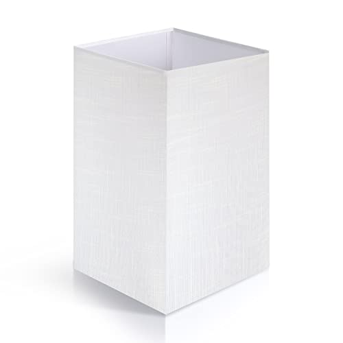 OUTON White Linen Texture Lamp Shade 16 x 8.5 x 8.5 inch for Shelf Floor Lamp