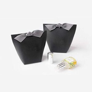 SHHS (8pcs Black) Gift Wrap Boxes Packing Bags, Minimalist Gift Boxes Valentine's Day, Decorative Presents Box Bundle for Packing Clothes Accessories/Tie