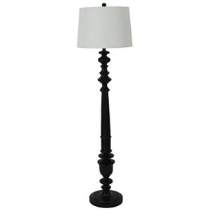 decor therapy benjamin traditional floor lamp, satin black