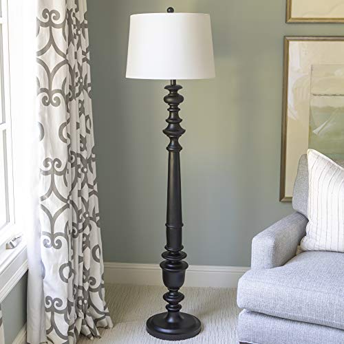 Decor Therapy Benjamin Traditional Floor Lamp, Satin Black