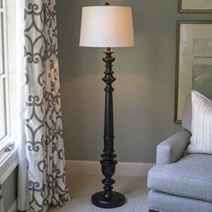 Decor Therapy Benjamin Traditional Floor Lamp, Satin Black