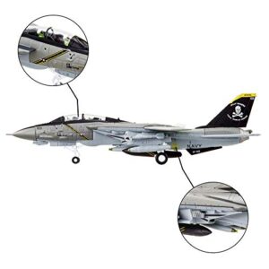 HANGHANG 1/100 F14 Tomcat Model Skeleton Fighter Attack Plane Diecast Military Models Metal Airplane Models for Collection or Gift, White