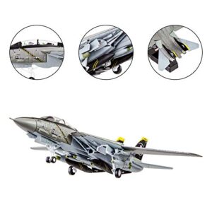 HANGHANG 1/100 F14 Tomcat Model Skeleton Fighter Attack Plane Diecast Military Models Metal Airplane Models for Collection or Gift, White