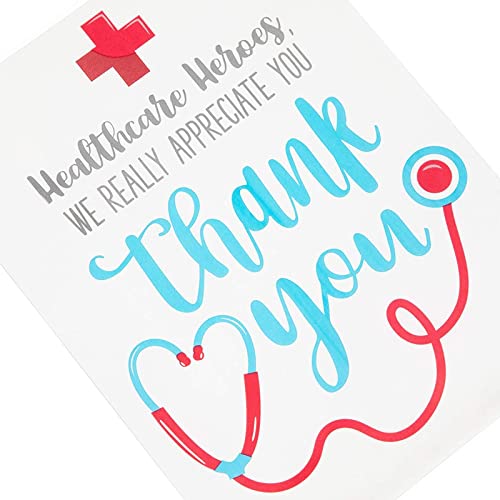 Sparkle and Bash Thank You Goodie Bags, Nurse Appreciation Gifts (5 x 7.5 in, 100 Pack)