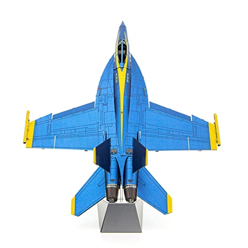 Fascinations Metal Earth Premium Series Blue Angels F/A-18 Super Hornet 3D Metal Model Kit Bundle with Tweezers