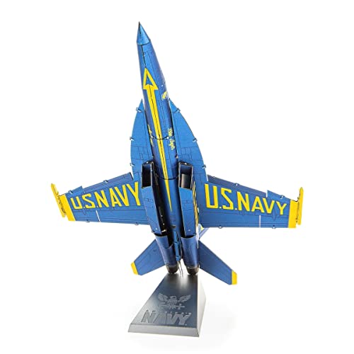 Fascinations Metal Earth Premium Series Blue Angels F/A-18 Super Hornet 3D Metal Model Kit Bundle with Tweezers