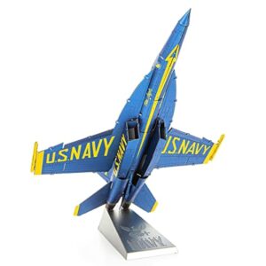 Fascinations Metal Earth Premium Series Blue Angels F/A-18 Super Hornet 3D Metal Model Kit Bundle with Tweezers