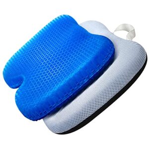 full gel coccyx seat cushion egg gel cushions office chair cushion car seat cushion for back sciatica hip tailbone pain – butt pillow chair pad for wheelchair desk pain relief long trips blue