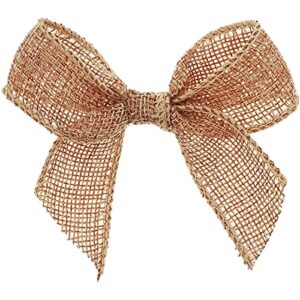 handmade mini burlap bows for diy crafts, wreaths, wedding decor (12 pack)