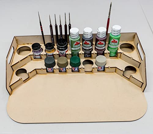 GameCraft Miniatures Painting Station - 36mm for Polly Scale, 10ml Tamiya and Similar Bottles