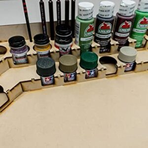 GameCraft Miniatures Painting Station - 36mm for Polly Scale, 10ml Tamiya and Similar Bottles