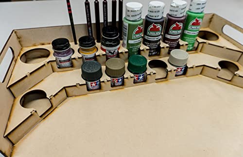 GameCraft Miniatures Painting Station - 36mm for Polly Scale, 10ml Tamiya and Similar Bottles