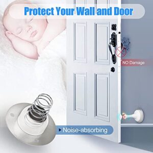 Door Stopper, 2 Pack Magnetic Door Stop White, Stainless Steel Door Catch, 3M Double-Sided Self Adhesive Tape, Door Holder Doorstop, No Drilling, Keep Your Door Open