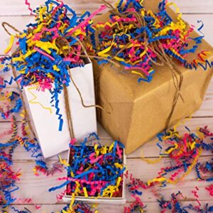 MagicWater Supply Crinkle Cut Paper Shred Filler (1 LB) for Gift Wrapping & Basket Filling - Fiesta Mix