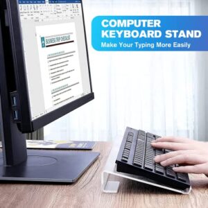 MaxGear Computer Keyboard Stand Keyboard Riser Acrylic Keyboard Stand for Desk Clear Keyboard Holder for Desk with Adjustable Height for Easy Ergonomic Typing at Office, Home, School