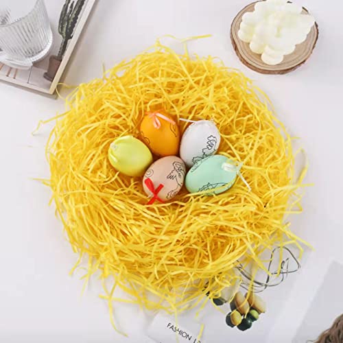 FUSHENMU Easter Grass Craft Shredded Tissue Raffia Paper Grass Shred Paper for Easter Basket Filler Gift Wrapping Supply