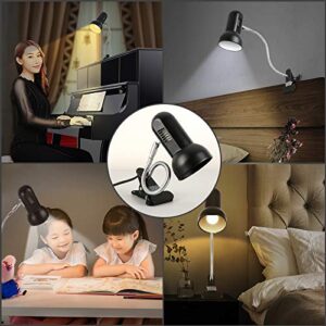 SZMANWEISI Clamp Desk Lamps 360 ° Flexible Clip on Light,Portable Book Reading Light,Clip on Desk/Table/Bed/Piano/headboard Light Home/Bedroom Lighting