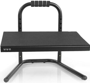 vivo black ergonomic height adjustable standing foot rest relief platform for standing desks stand-ft01