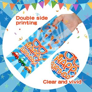 100 Pcs Birthday Party Cellophane Treat Bags English Teacher Party Bags Plastic Candy Goodie Bags Birthday Favors Gift Bags with 100 Pcs Twist Ties for Kid Blue Orange Themed Party Decoration Supplie