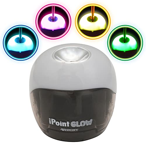 Westcott iPoint Glow Color Changing Battery Pencil Sharpener