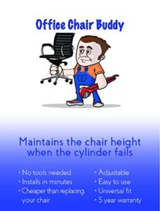 office chair buddy – fix your sinking office chair in minutes – no tools needed – supports up to 500 pounds