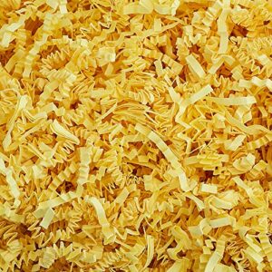 magicwater supply crinkle cut paper shred filler (1/2 lb) for gift wrapping & basket filling – canary