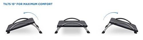 Mount-It! Tilting Footrest Under Desk | Ergonomic Office Foot Rest Adjustable | Computer Desk Foot Support | Large Platform Elevated Office Footrest