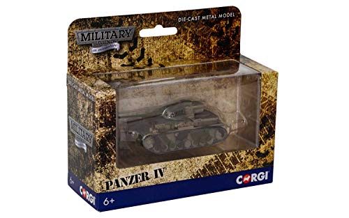 Corgi Diecast Panzer IV Tank WWII Military Legends in Miniature Fit The Box Scale CS90635