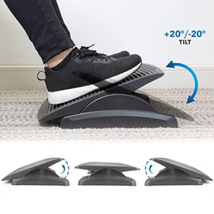 Mount-It! Ergonomic Footrest for Office or Home | Under Desk Tilting Footrest | Adjustable Desk Foot Rest with Massaging Surface and 3 Tilt Positions