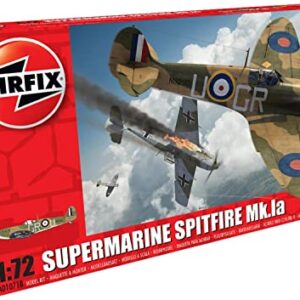 Airfix A01071B Supermarine Spitfire Mkia 1:72 Model Building Kit (36 Piece), Multicolor